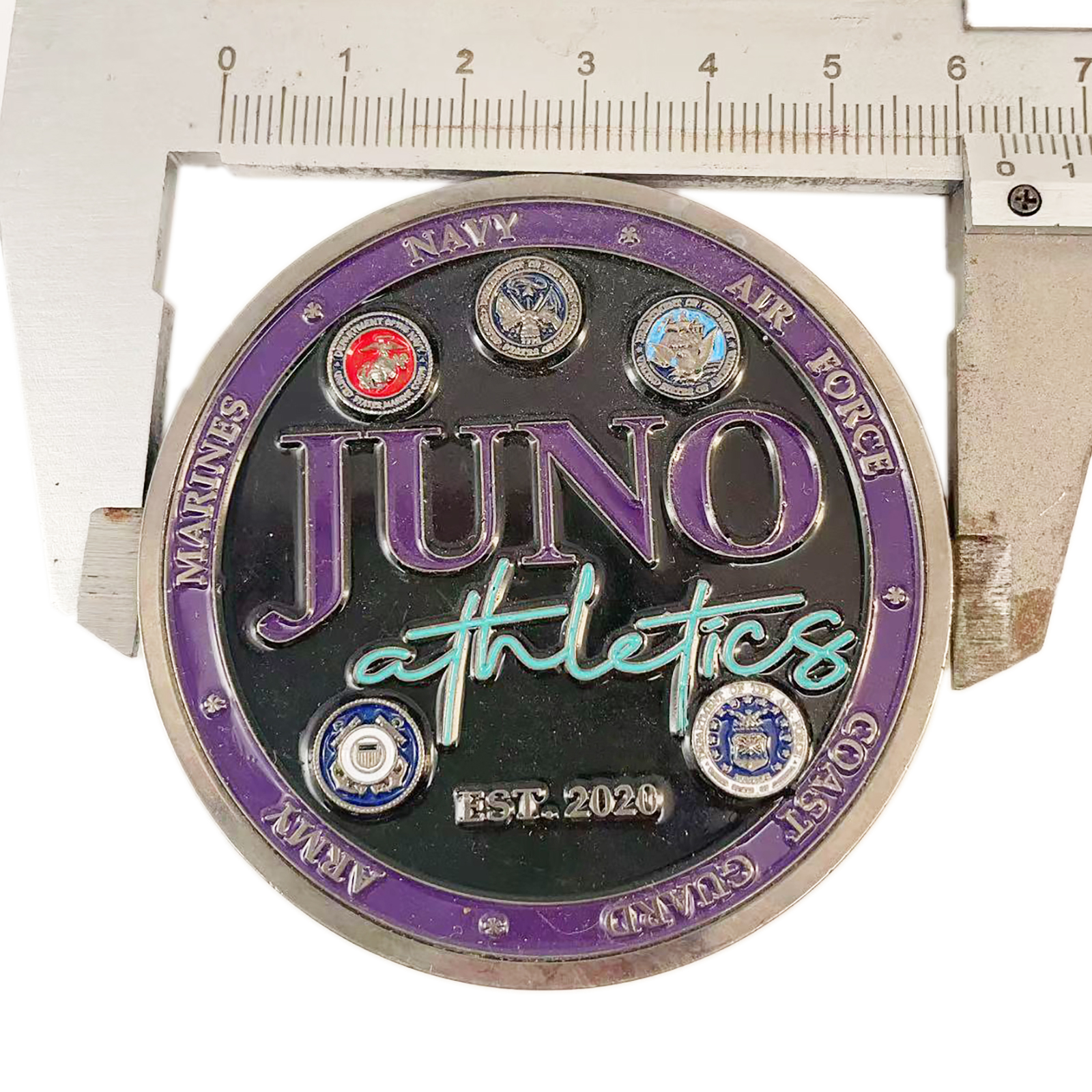 Military Challenge Coin Of JUNO Athletics - Green Tree Gifts
