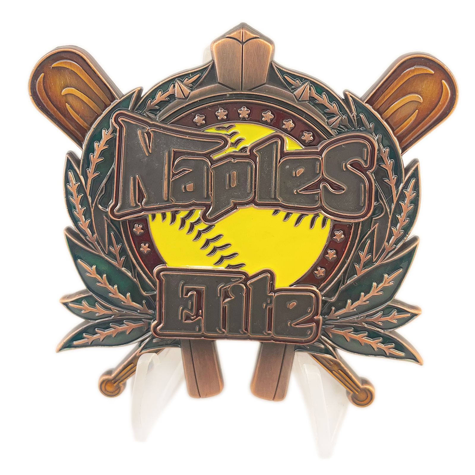 Custom Softball Challenge Coin for Teams - Green Tree Gifts
