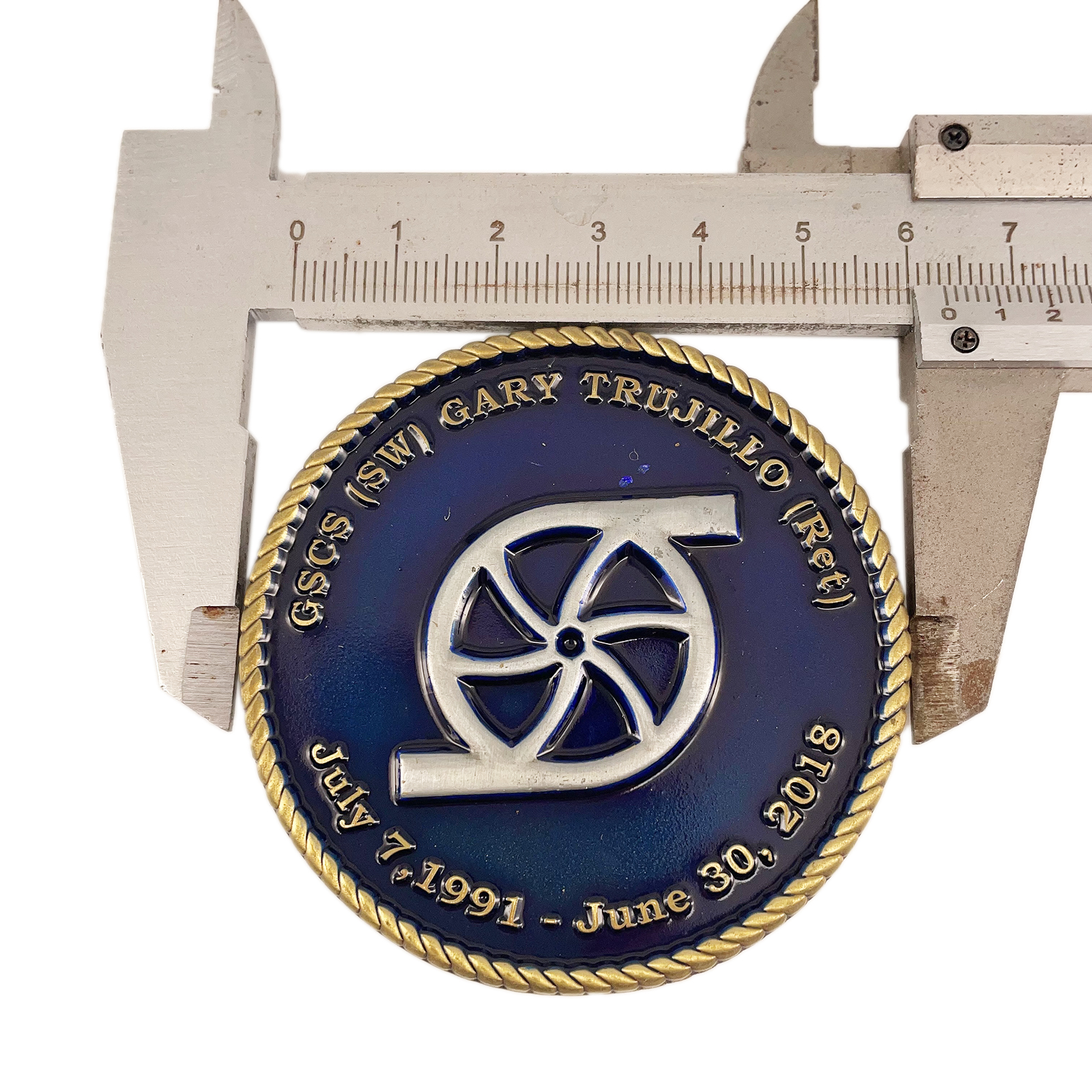 USN Gary Trujillo Challenge Coin - Green Tree Gifts