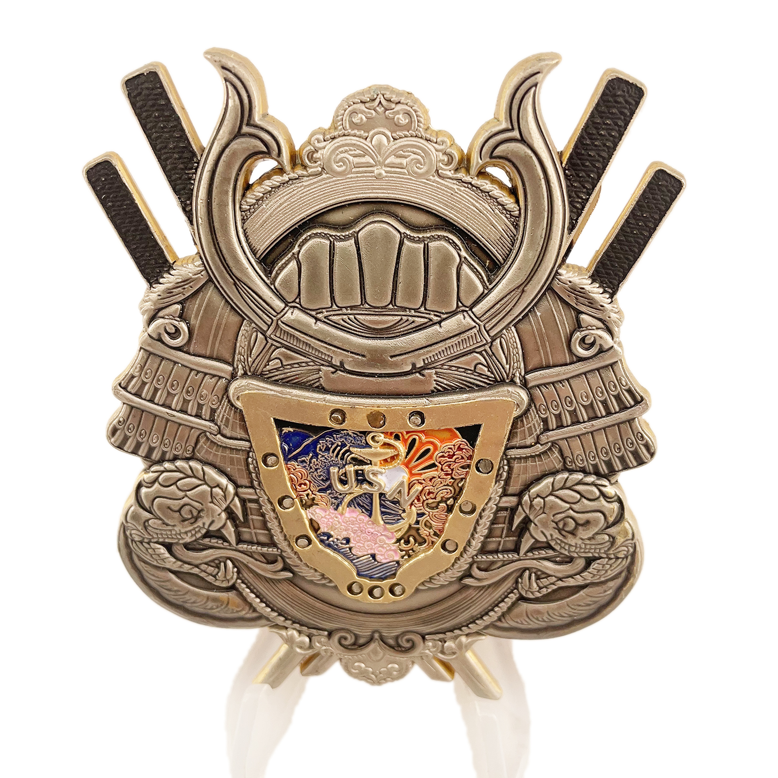 USN Samurai Dragon Challenge Coin - Green Tree Gifts