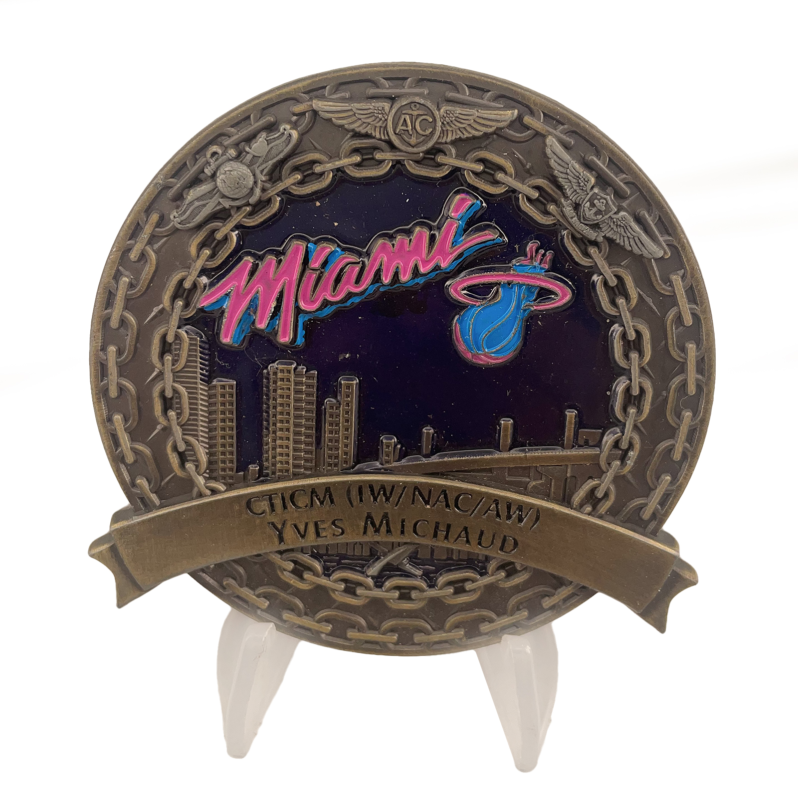 USN Miami Support Base Challenge Coin - Green Tree Gifts